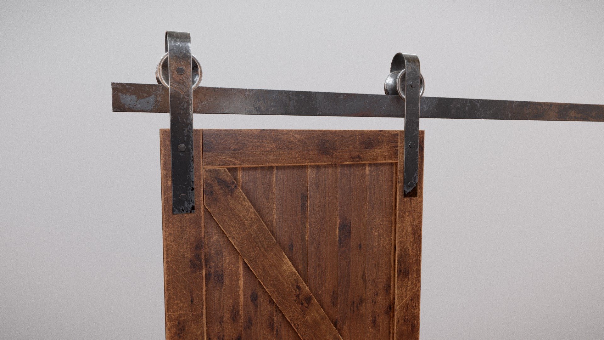 Sliding Track Barn Door - Buy Royalty Free 3D model by Pixel Wave ...