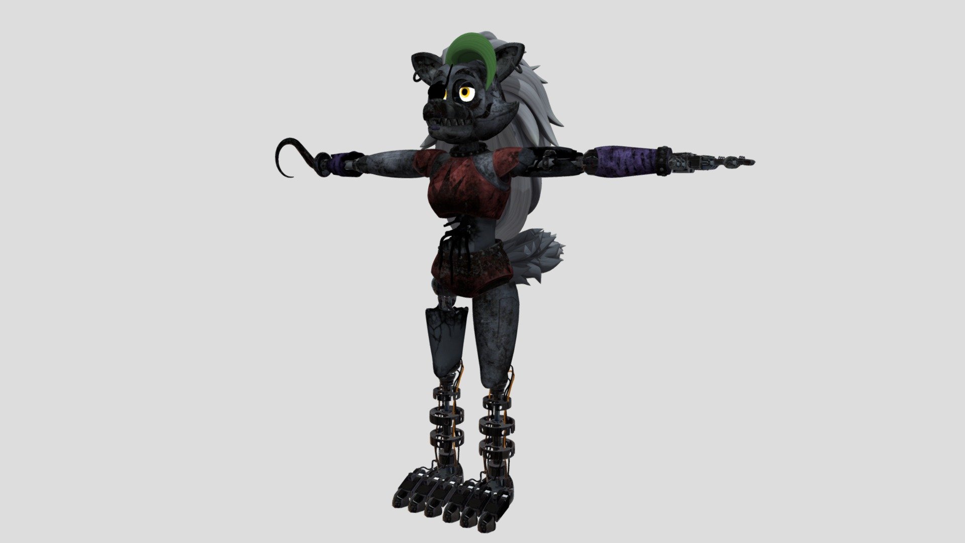Withered Roxanne Wolf FNaF 2 style - Download Free 3D model by ...