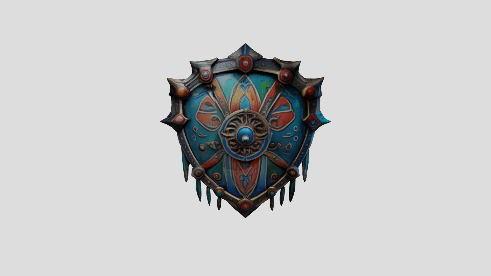 Medieval Fantasy Ornamental Shield - Download Free 3D model by ...