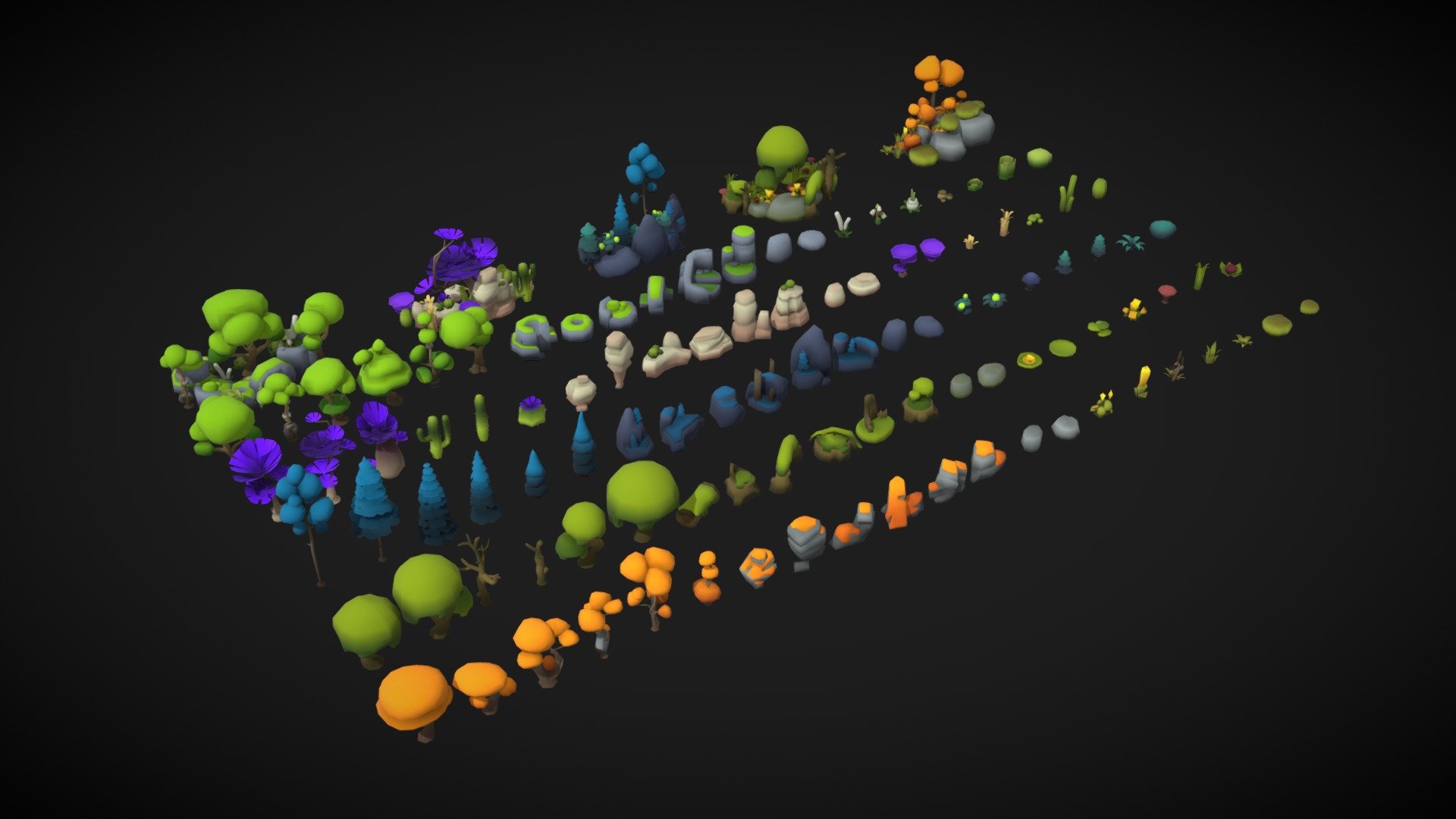 Stylized nature asset pack - Buy Royalty Free 3D model by Tramicful ...