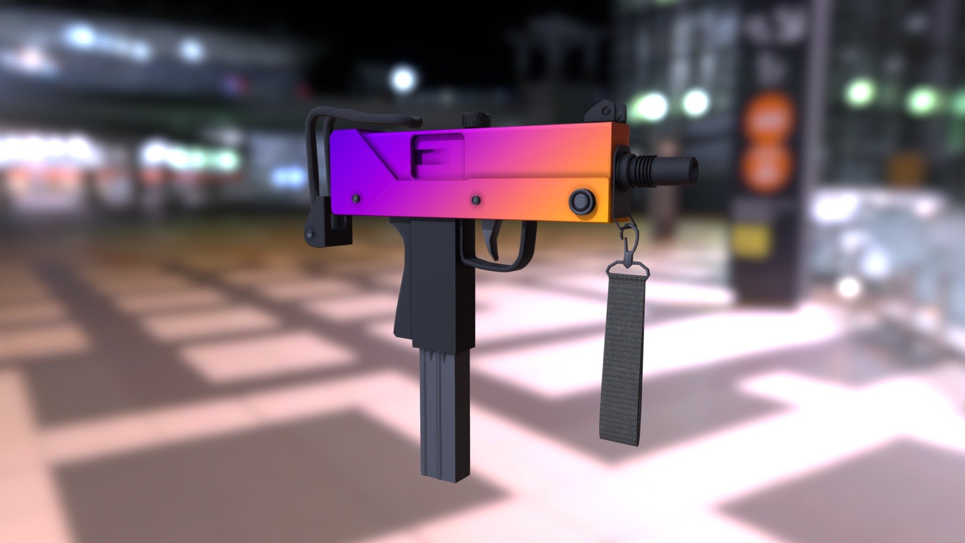MAC-10 (Gradient) Submachine gun model - Download Free 3D model by Ruslan Bakhtin ...