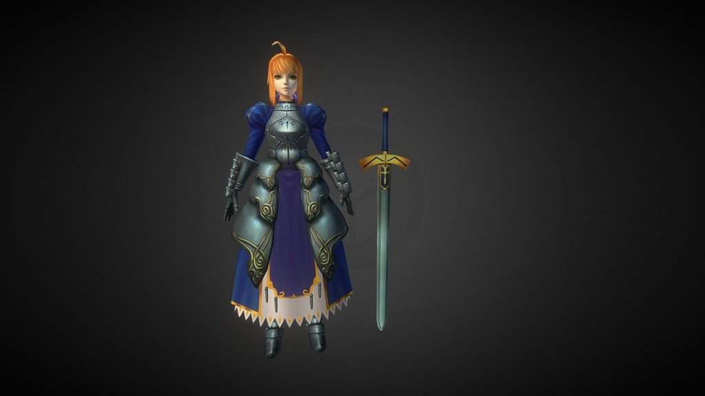 Saber - 3D model by Super_J (@yangwenjun1989) [dcf2587] - Sketchfab