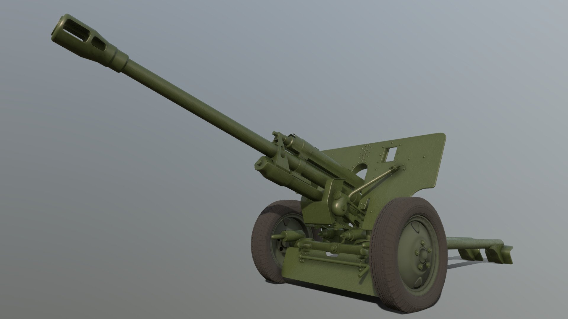 ZiS-3 gun - 3D model by lebeden [dcf3d11] - Sketchfab