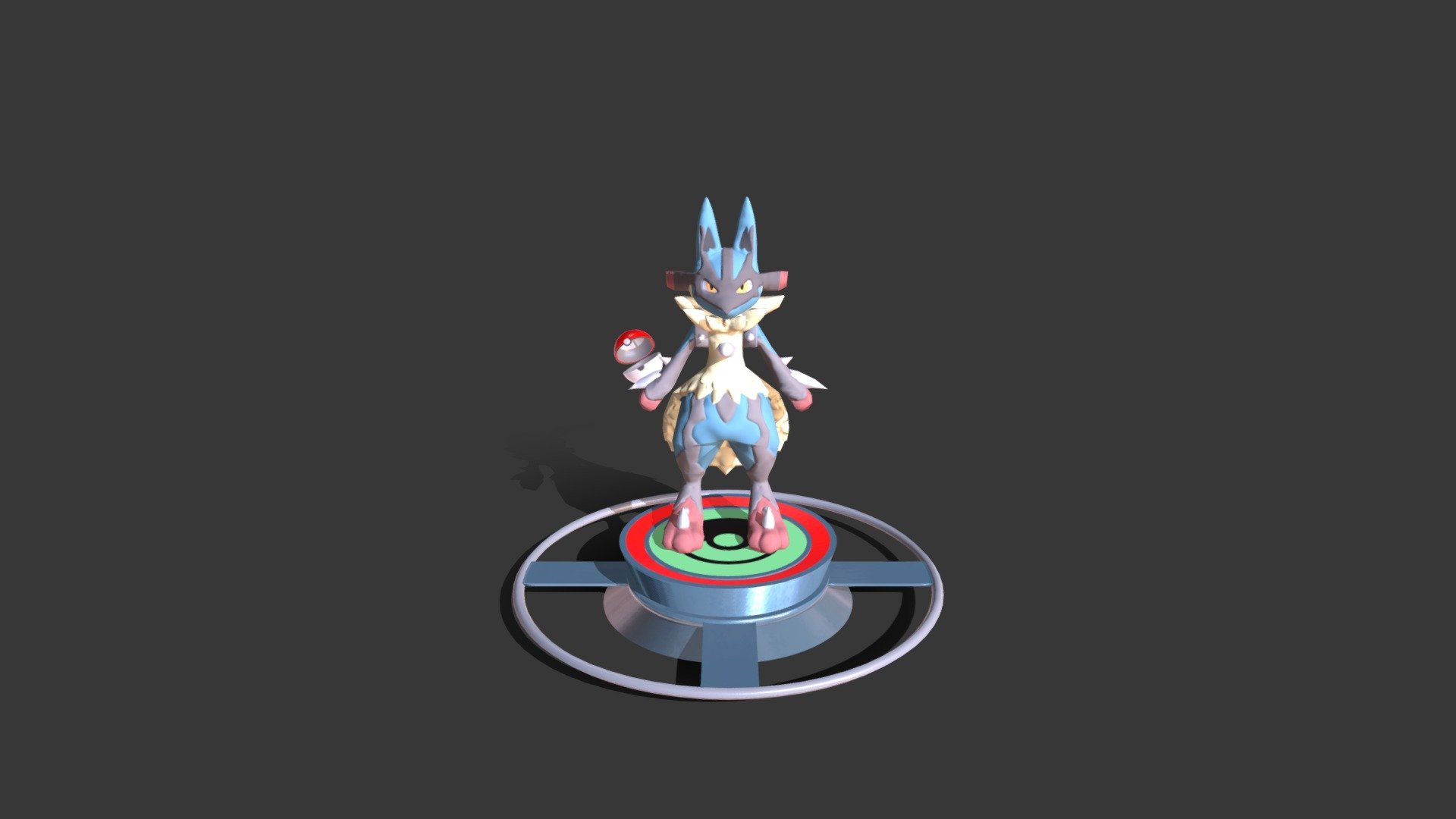 Mega Lucario - 3D model by PedroMonteiro (@pedromonteiro.dev) [dcf40ac ...