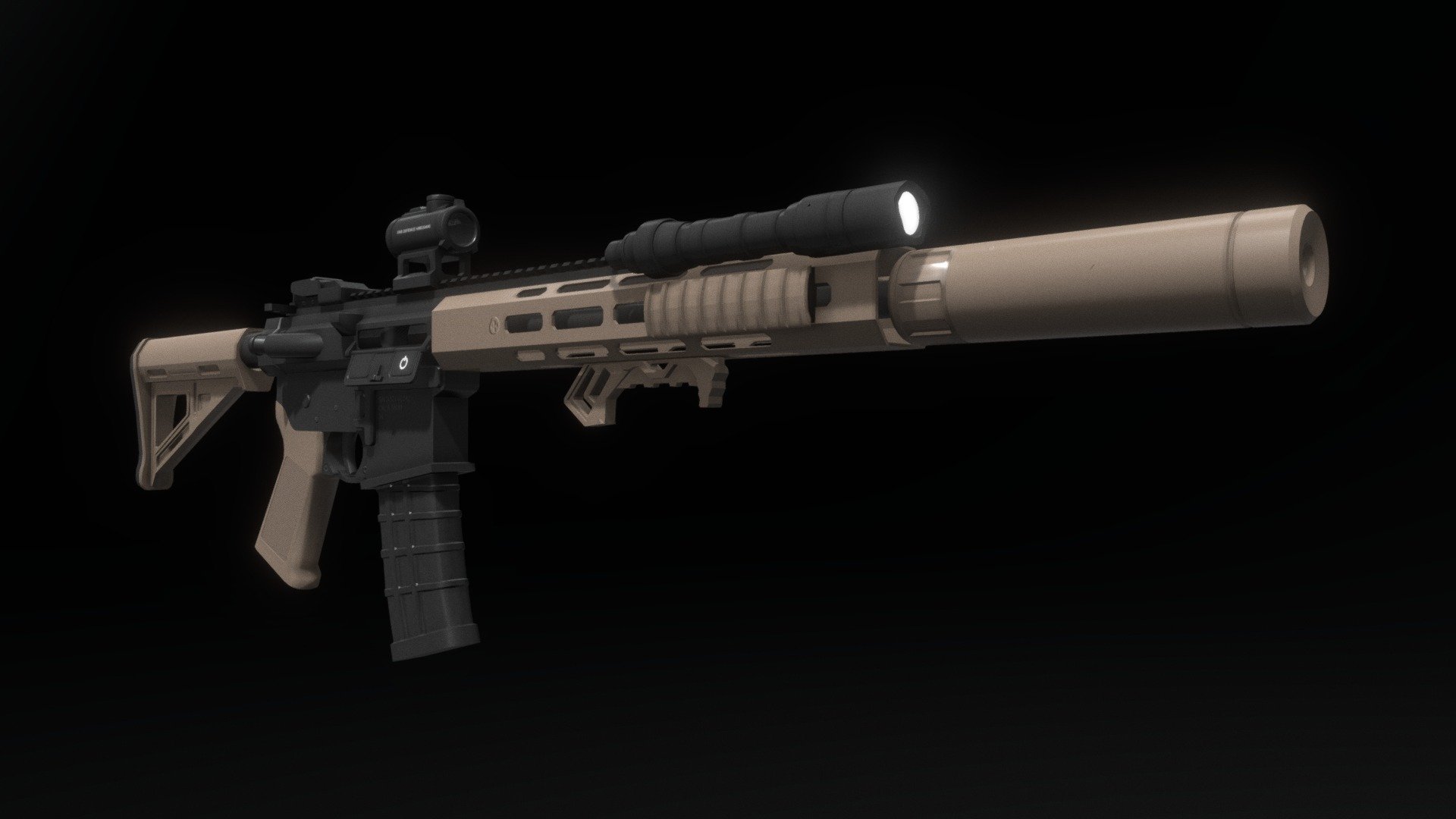 URGI AR-15 Custom - Download Free 3D model by Rendy K (@RendyK) [dcf685b] - Sketchfab