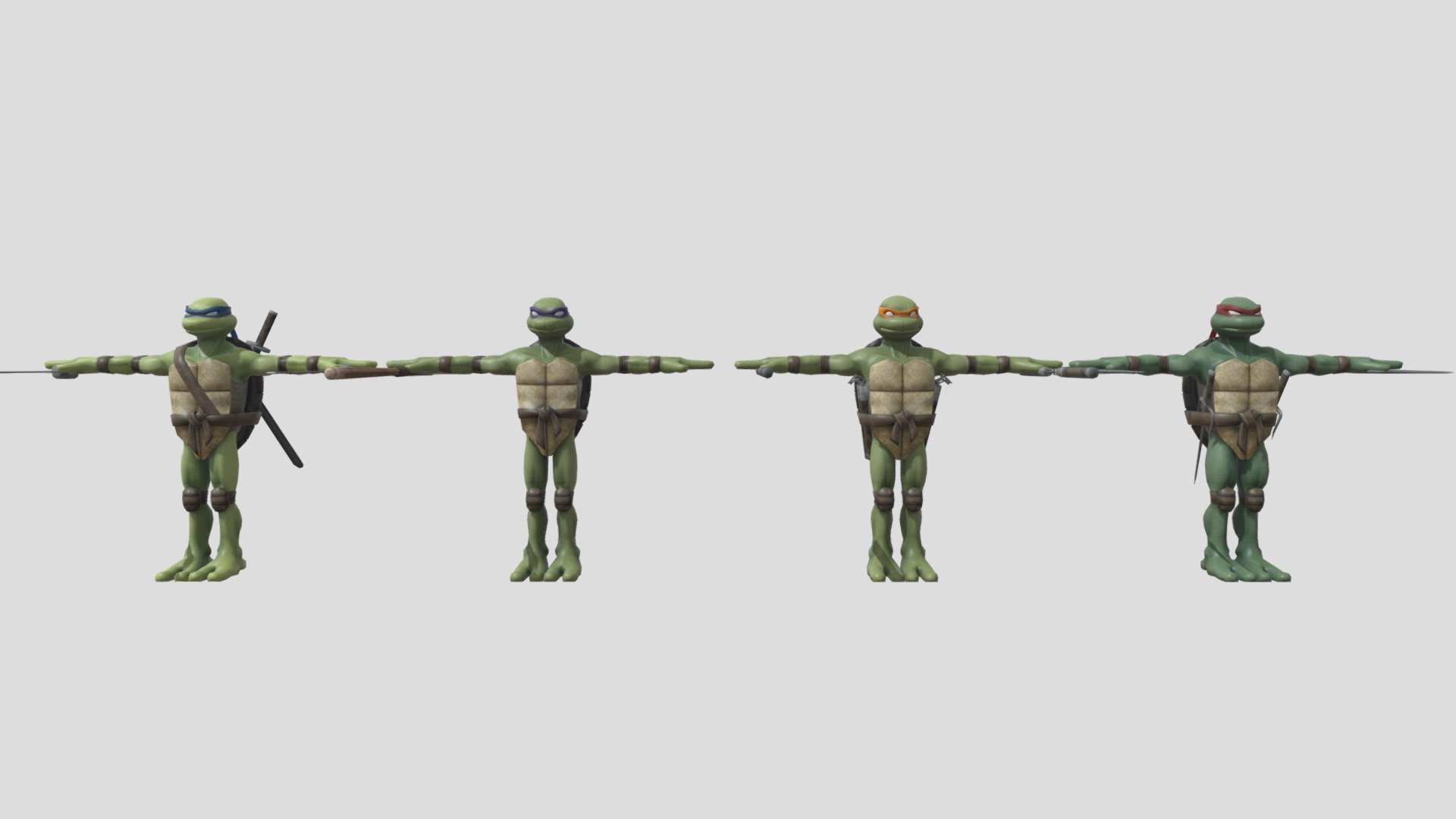TMNT - Download Free 3D model by Modbuff (@CGreature) [dcf8219] - Sketchfab