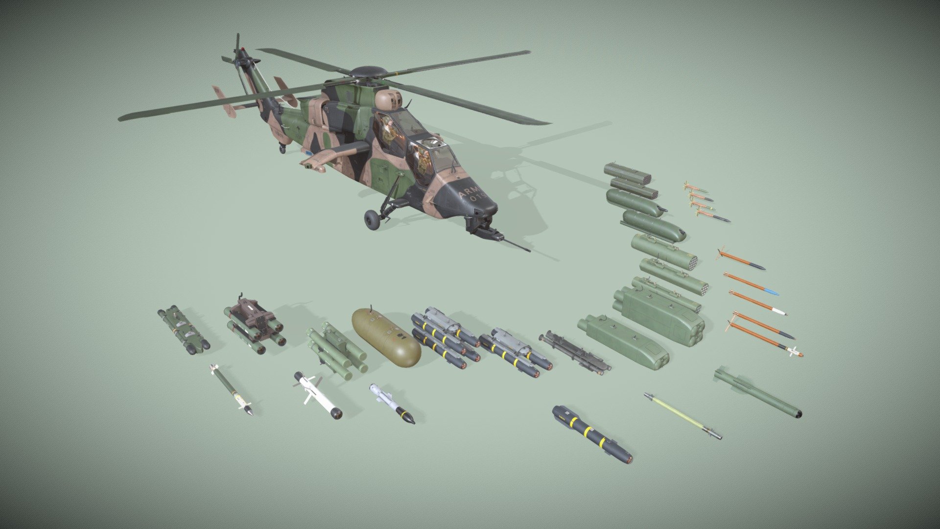 EC-665 Tiger ARH Australia Basic Animation - Buy Royalty Free 3D model by pukamakara [dcf82f0 ...