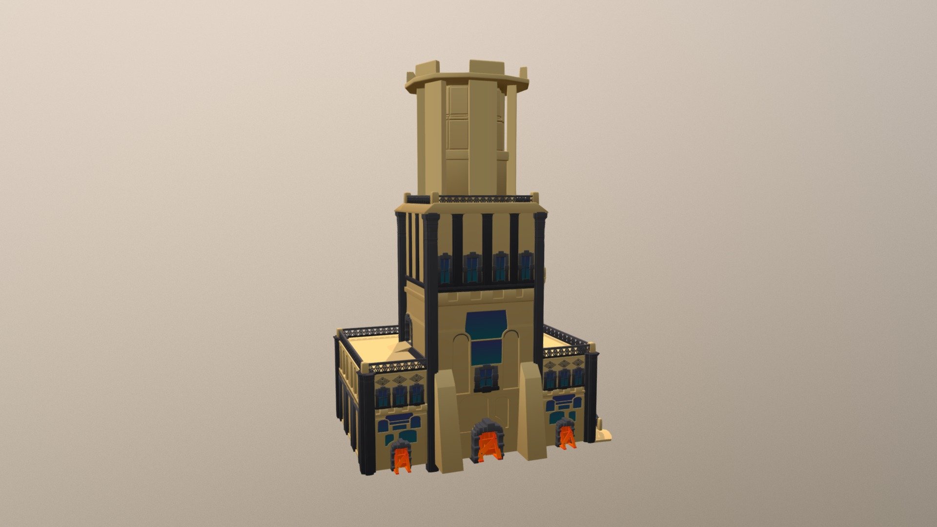 full textured citadel - 3D model by Alfred Stoddart (@whtie2black ...