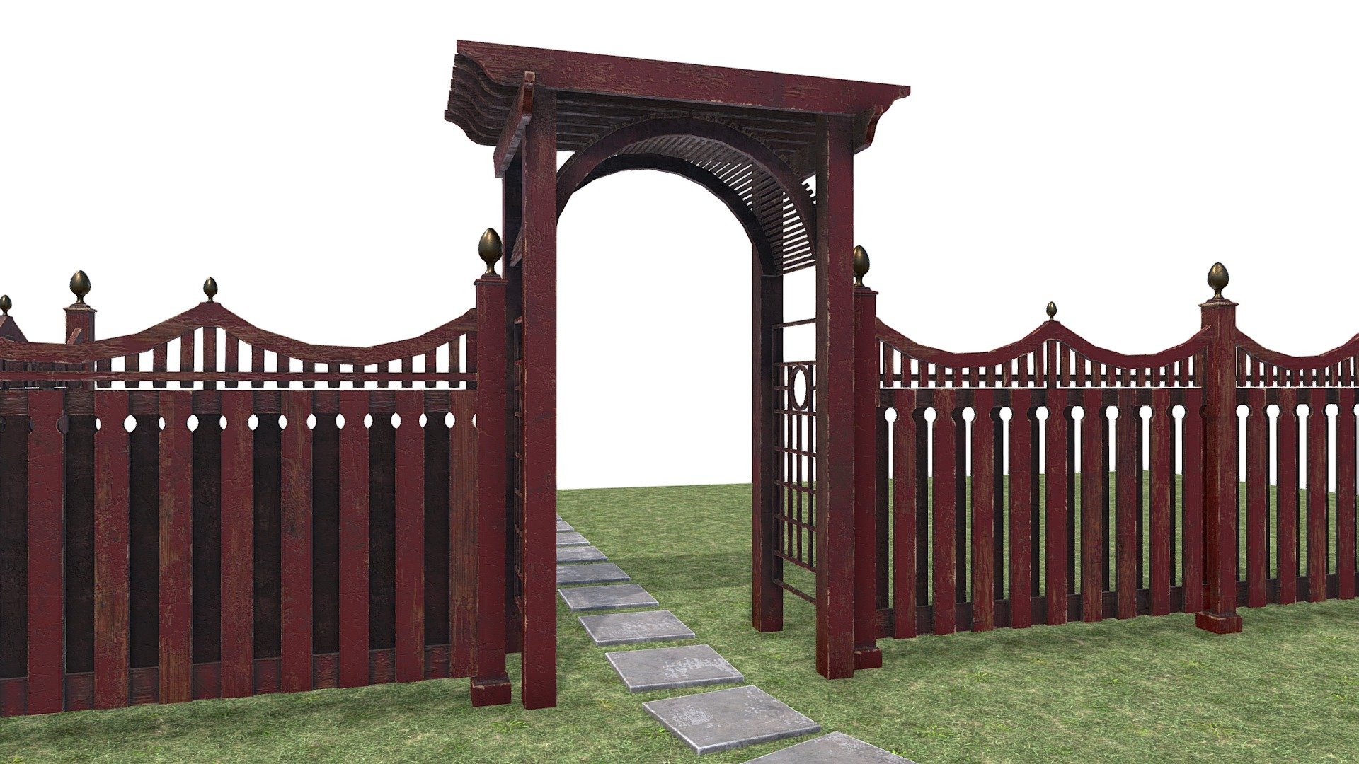 Garden Fencing - Buy Royalty Free 3D model by Studio Lab (@studiolab ...