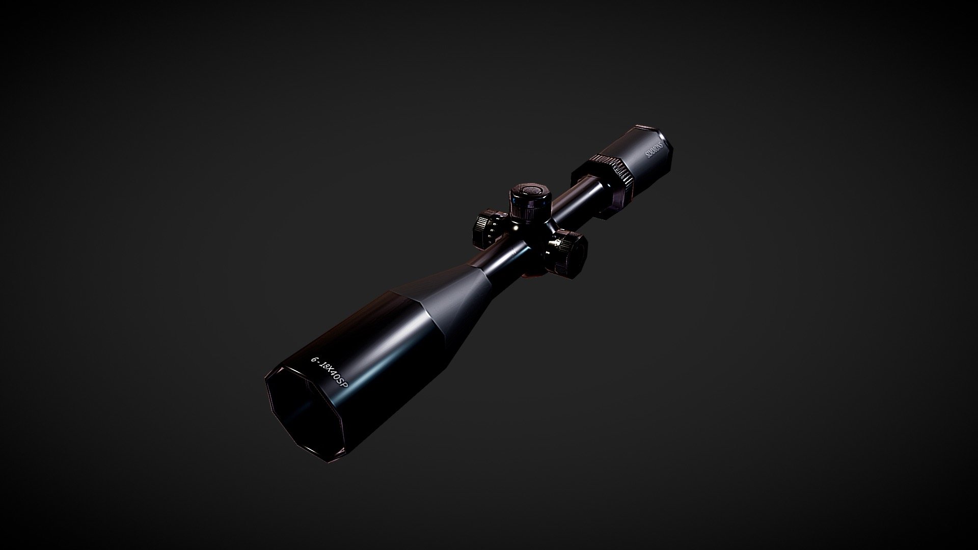 Low Poly Rifle Scope - 3D model by minemine [dd0197d] - Sketchfab