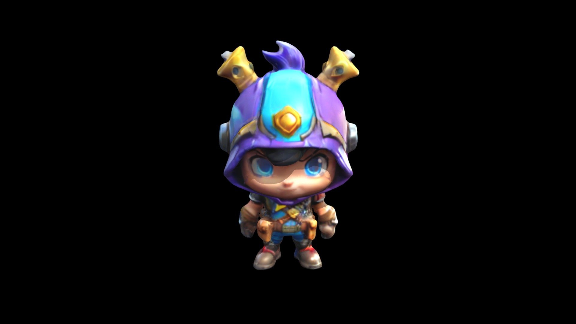 "Fierce Fighter Stand-In (Purple Edition)" - Download Free 3D model by ...