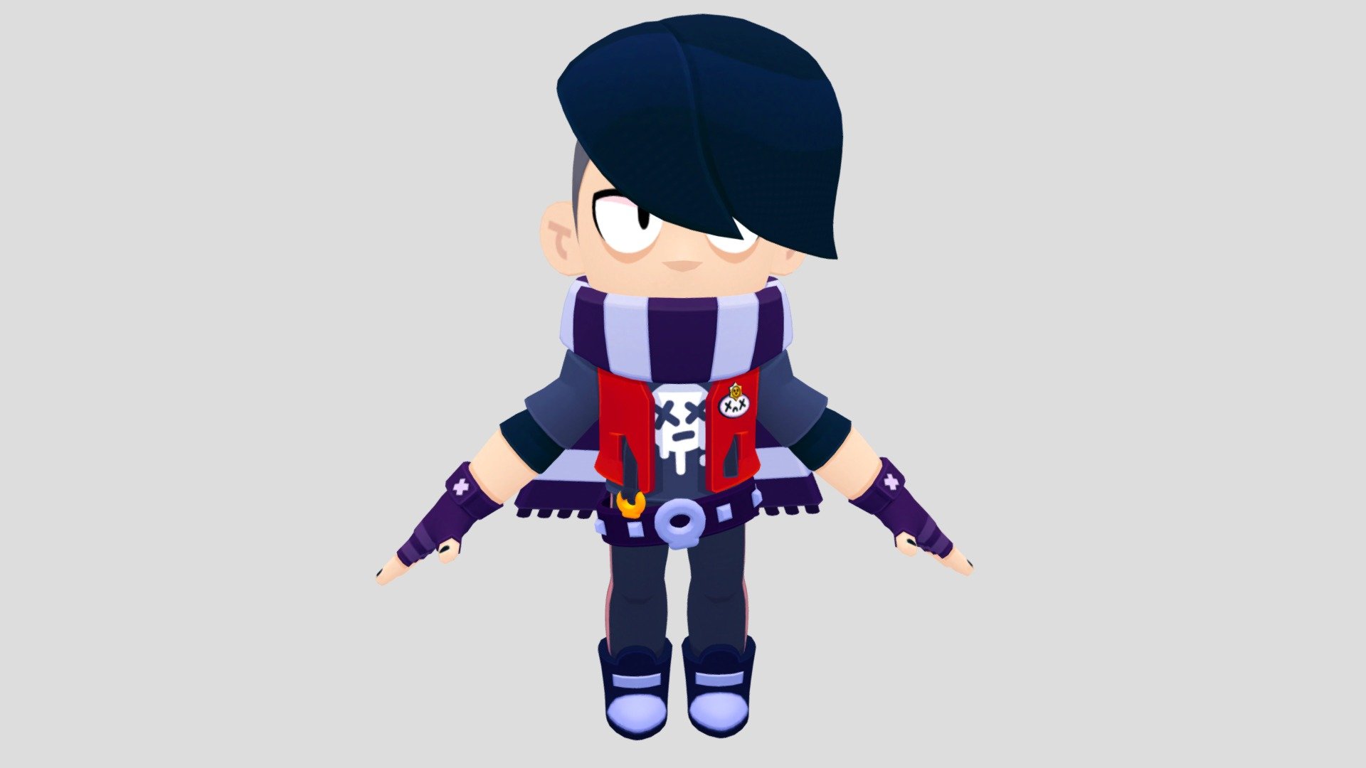 Edgar Brawl Stars 3d Model T- Pose With Bones - Download Free 3D model ...