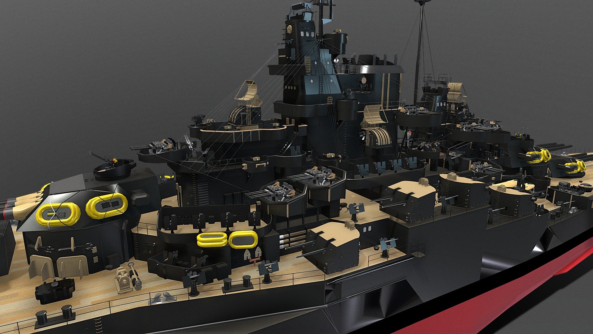 USS WEST VIRGINIA BB 1944 - Download Free 3D model by CloudHubOmniTeam (@cloudhub) [dd03a97 ...