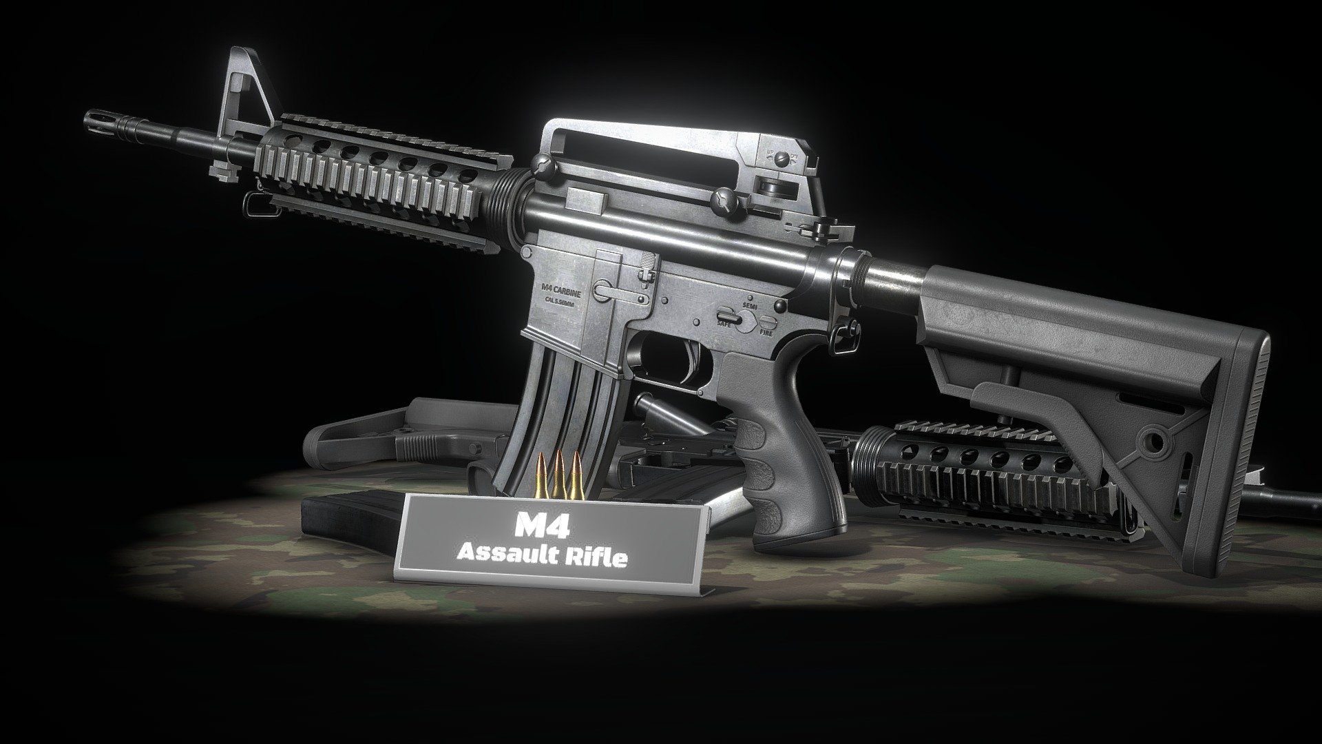 M4 assault rifle - Buy Royalty Free 3D model by Michael Karel ...