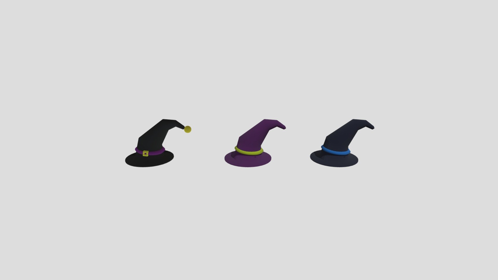 Low-Poly Witches Hats - Download Free 3D model by MyUsernameIsGood ...