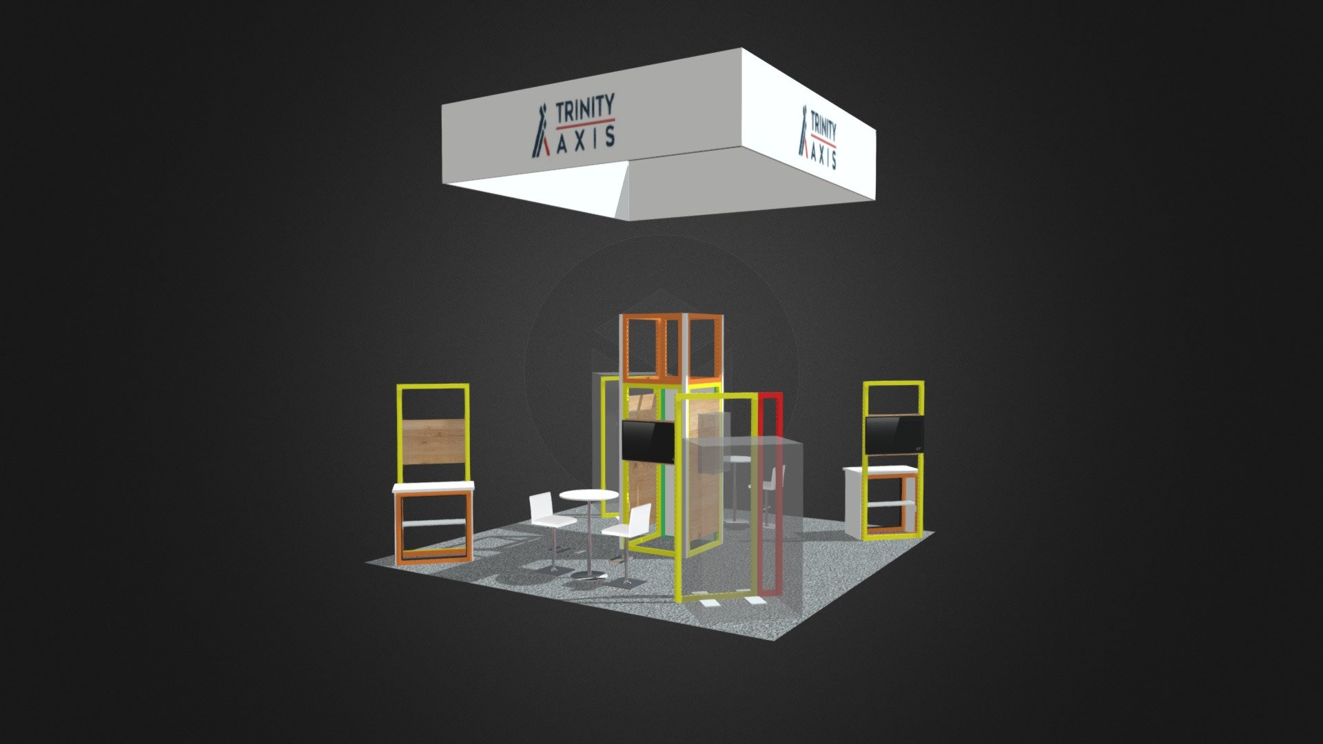 Trinity Axis Inc 20x20 NAMA 2025 Frame - 3D model by EP (@ExhibitP) [dd18055] - Sketchfab