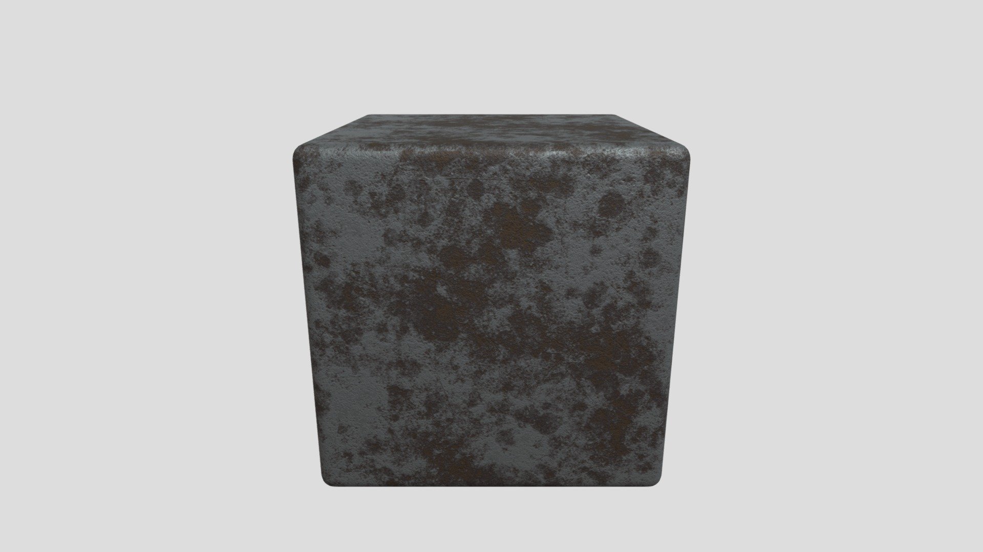 Rusty Metal on Rounded Cube - 3D model by Jordan Pelayo (@JordanPelayo ...
