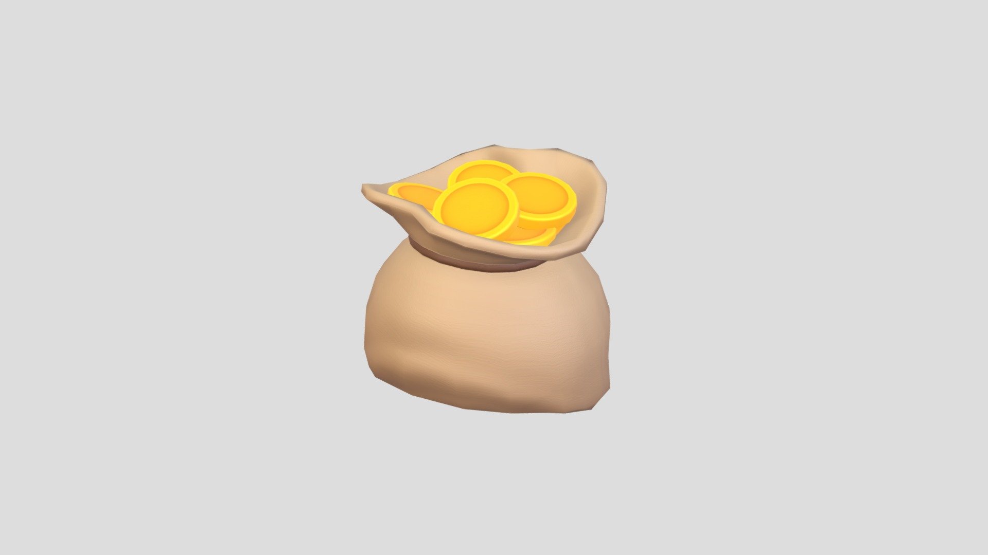 Gold Coin Sack - Buy Royalty Free 3D model by bariacg [dd1eff6 ...