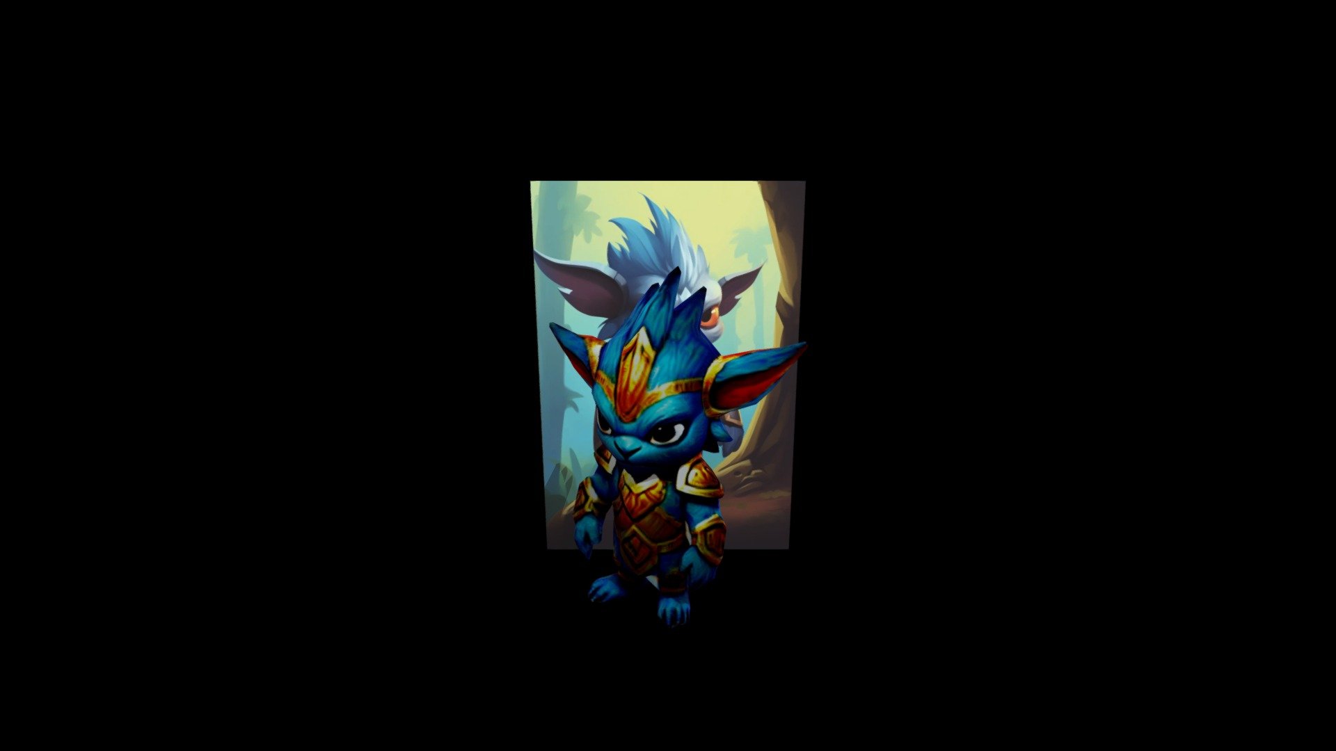 cartoon character with a blue background. It de - Download Free 3D ...