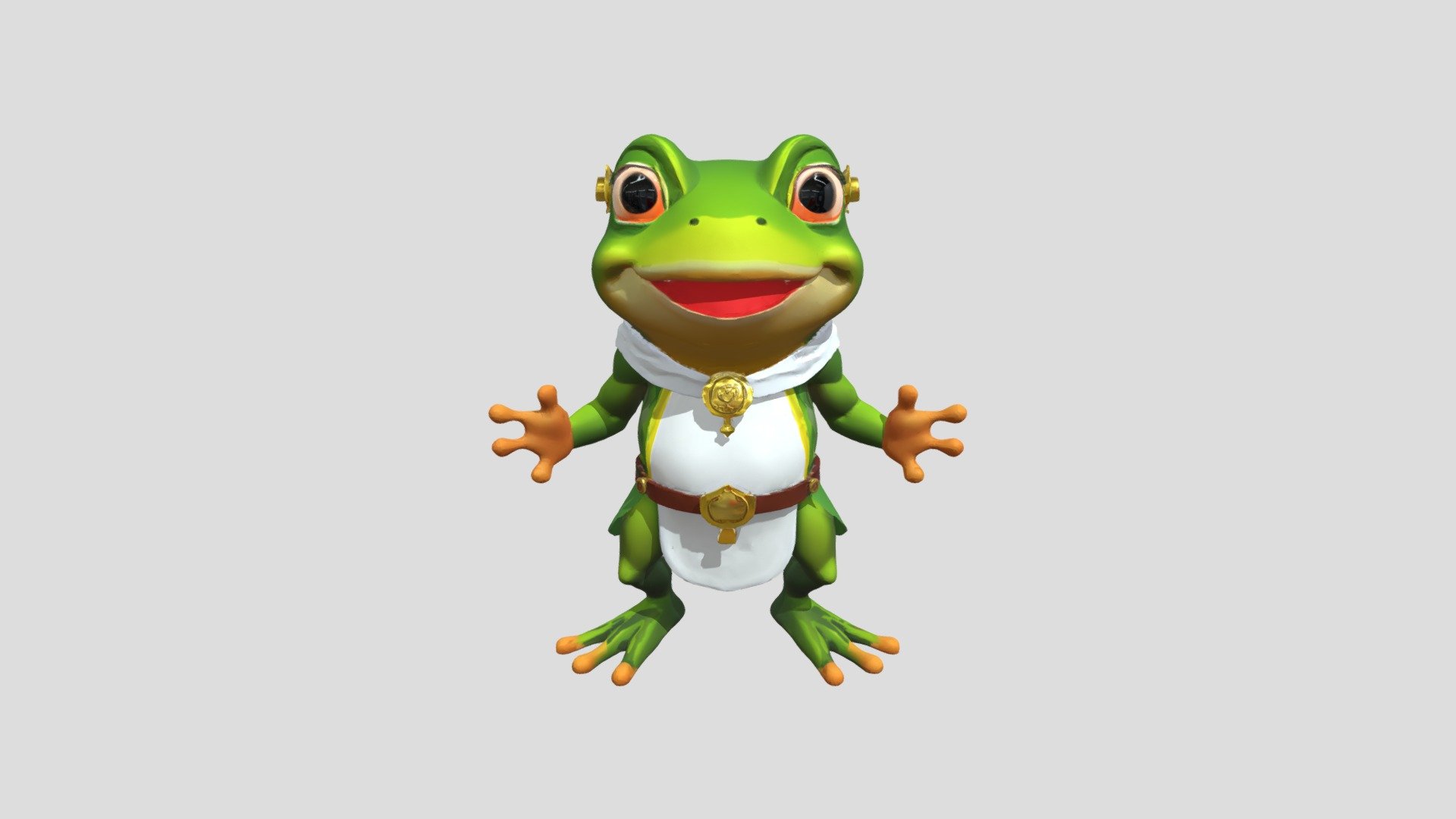Anthropomorphic frog wearing clothes - 3D model by michelsantos290900 ...