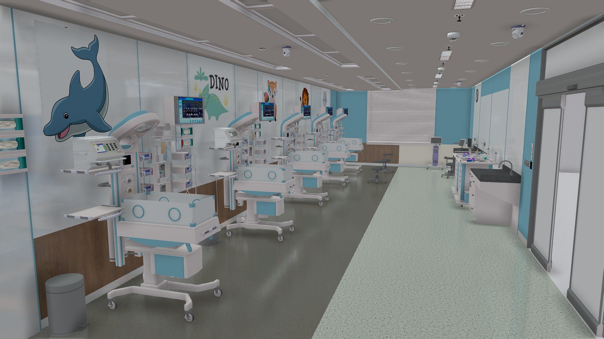 Medical Spaces-NICU Ward. - 3D model by Studio Nava (@Studio-Nava ...