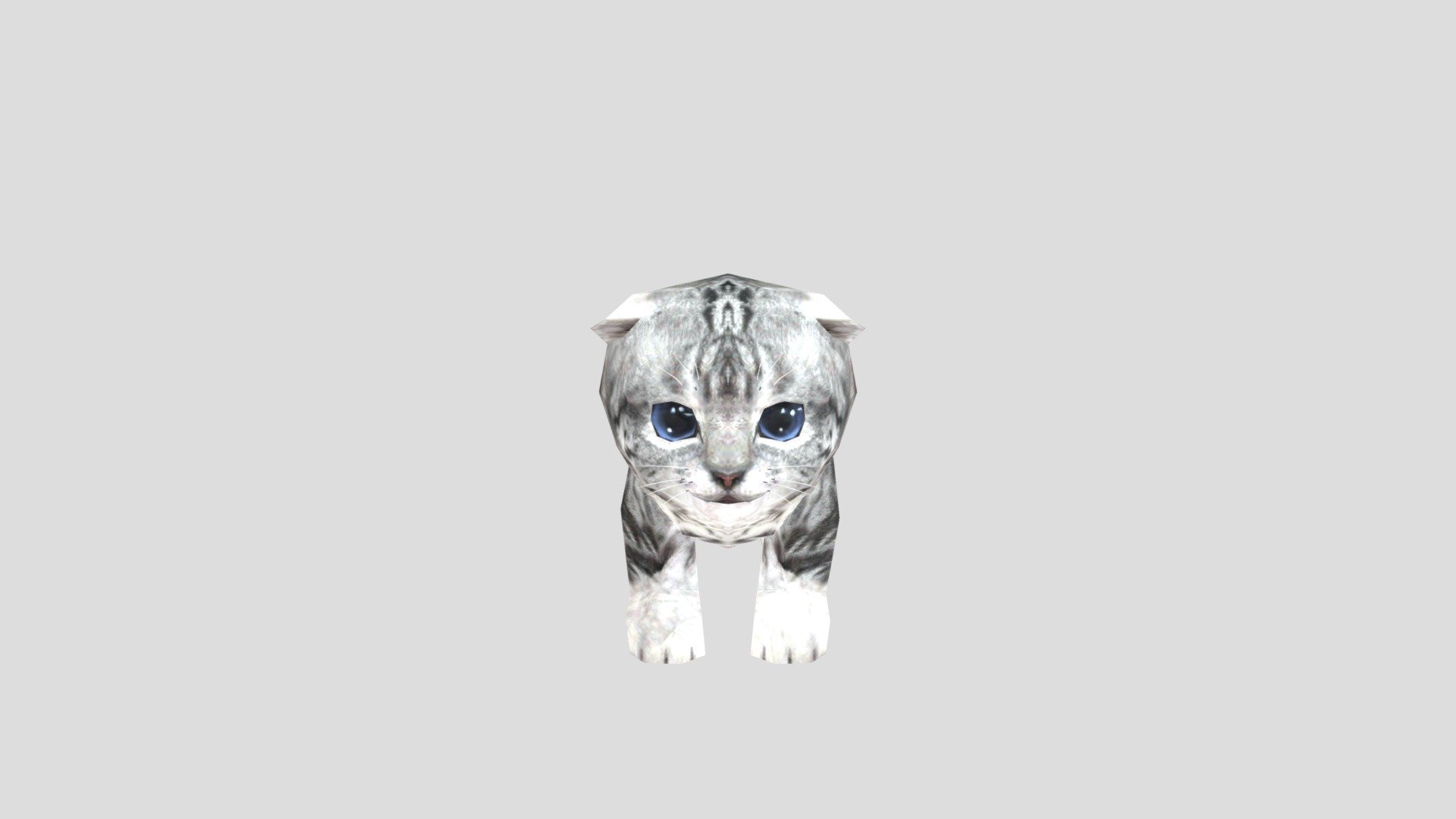 Cute Cat with ears folded (Cat Simulator 2015) - Download Free 3D model ...