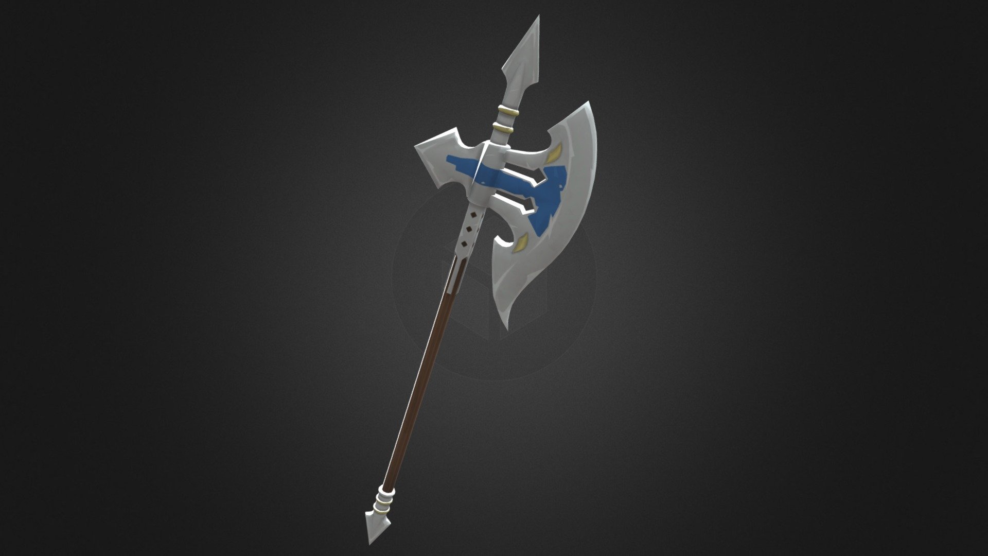 Fortnite White and Blue Blade Pickaxe - Download Free 3D model by ...
