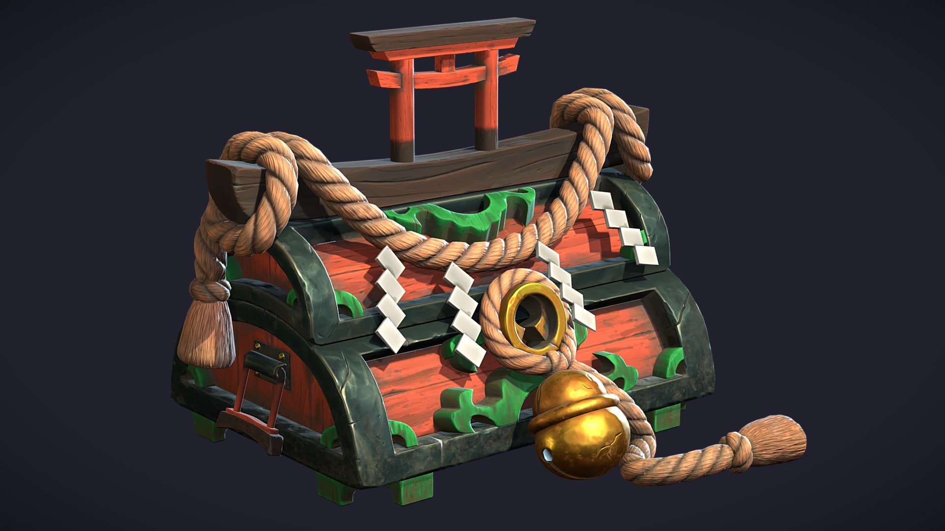 Japanese Stylized Chest - 3D model by GaloM [dd24998] - Sketchfab