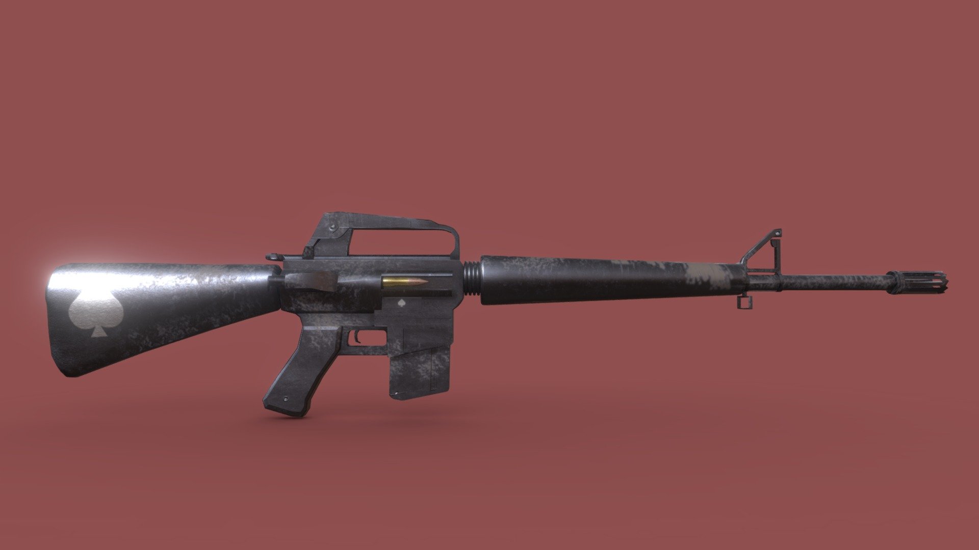 M16-AR (Weathered) - Download Free 3D model by Hamran [dd2671b] - Sketchfab