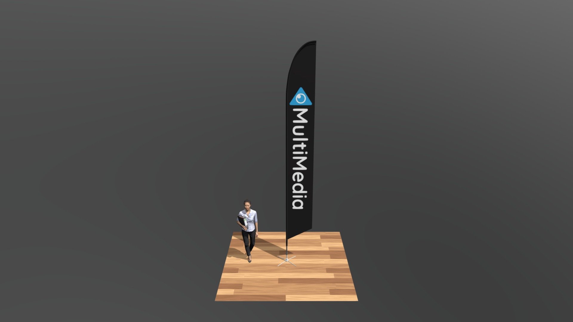 17ft Falcon Flag with Double-Sided Banner - 3D model by xyzDisplays ...