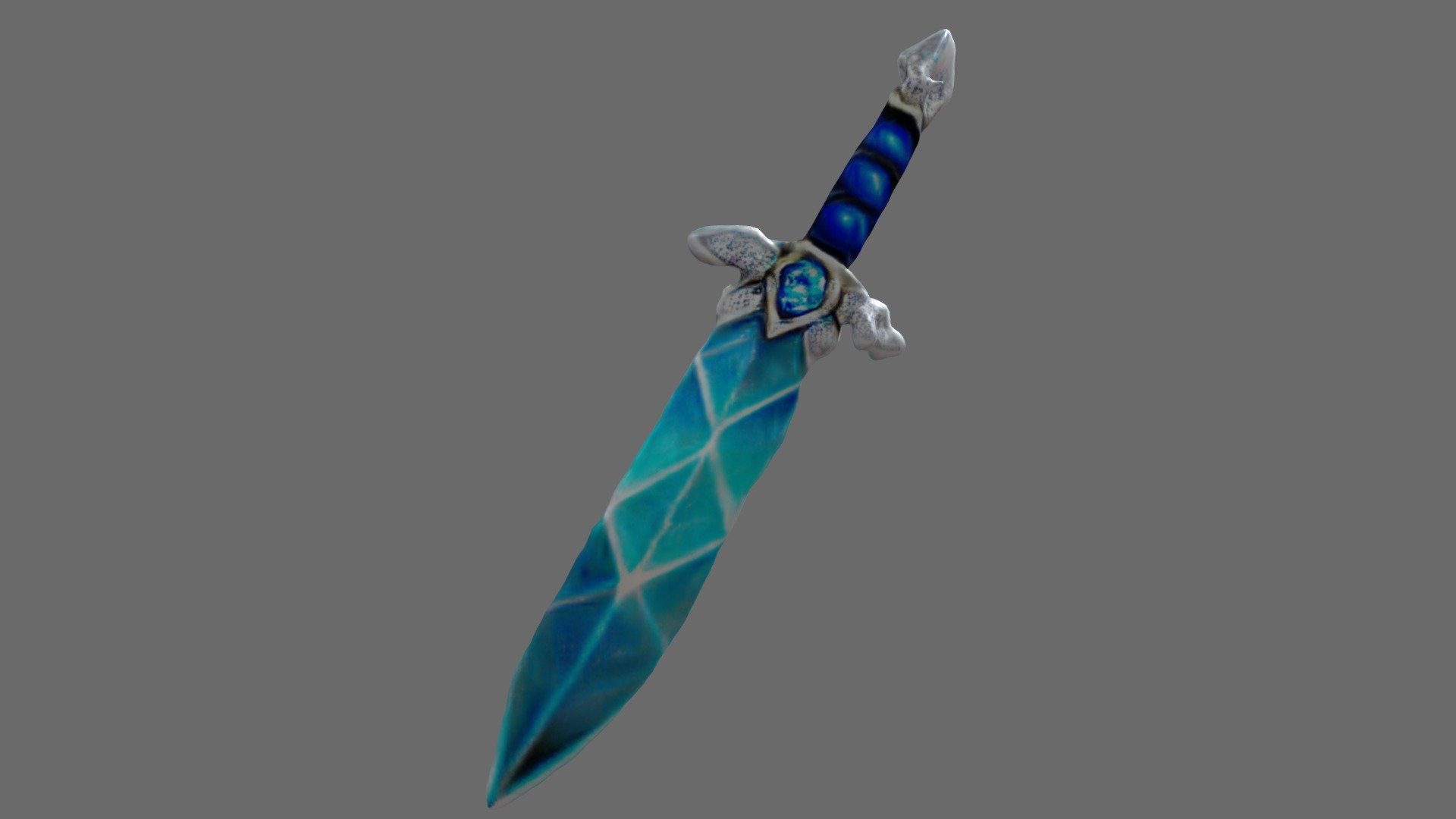 Diamond Blue Crystal Dagger - 3D model by khilari007 [dd27f2c] - Sketchfab