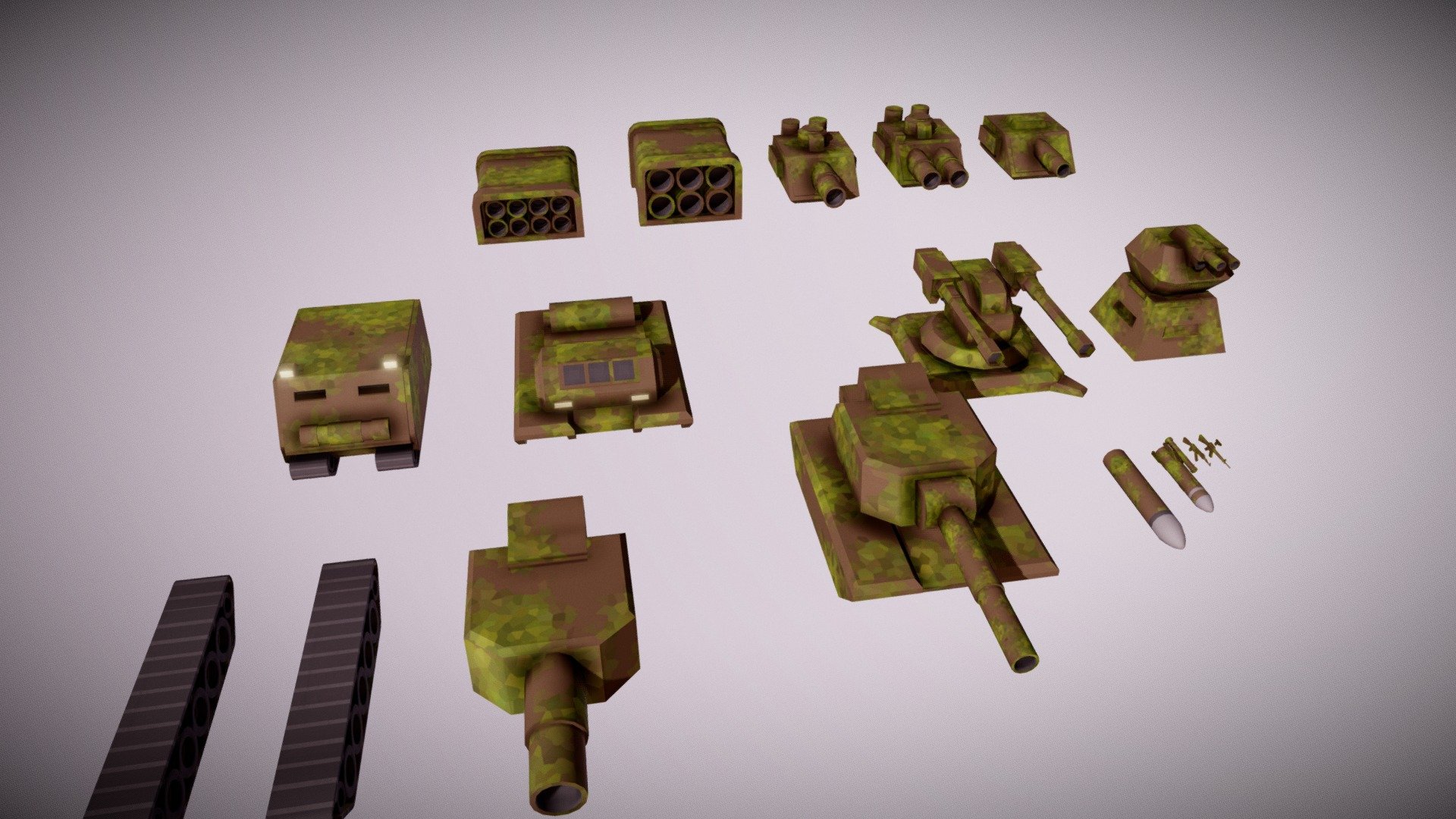 Military Tank And Weapons - Buy Royalty Free 3D model by POLYTRICITY ...