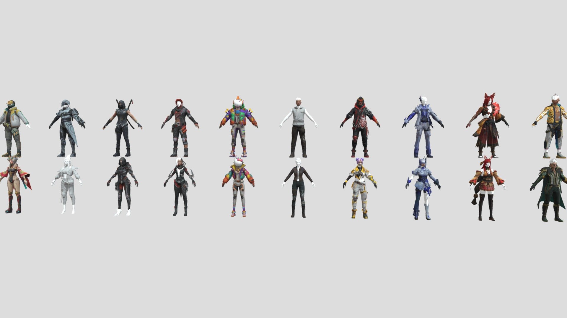 Free Fire 10 Characters Pt.11 - Download Free 3D model by ALONEimation ...