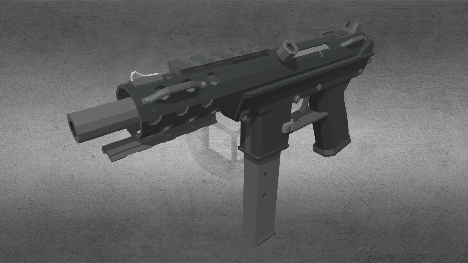 Low Poly Tac-9 Machine Pistol - Download Free 3D model by LowPolyCount ...