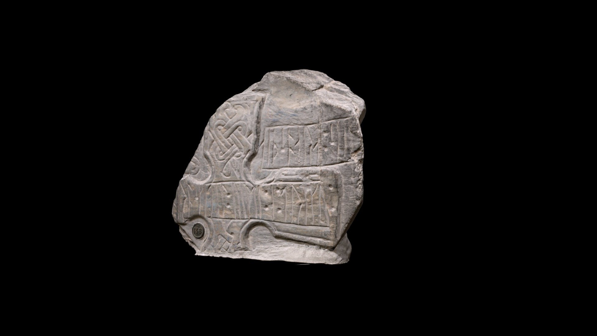 Roskitil's Cross Slab (Manx Cross 138) - 3D model by ...