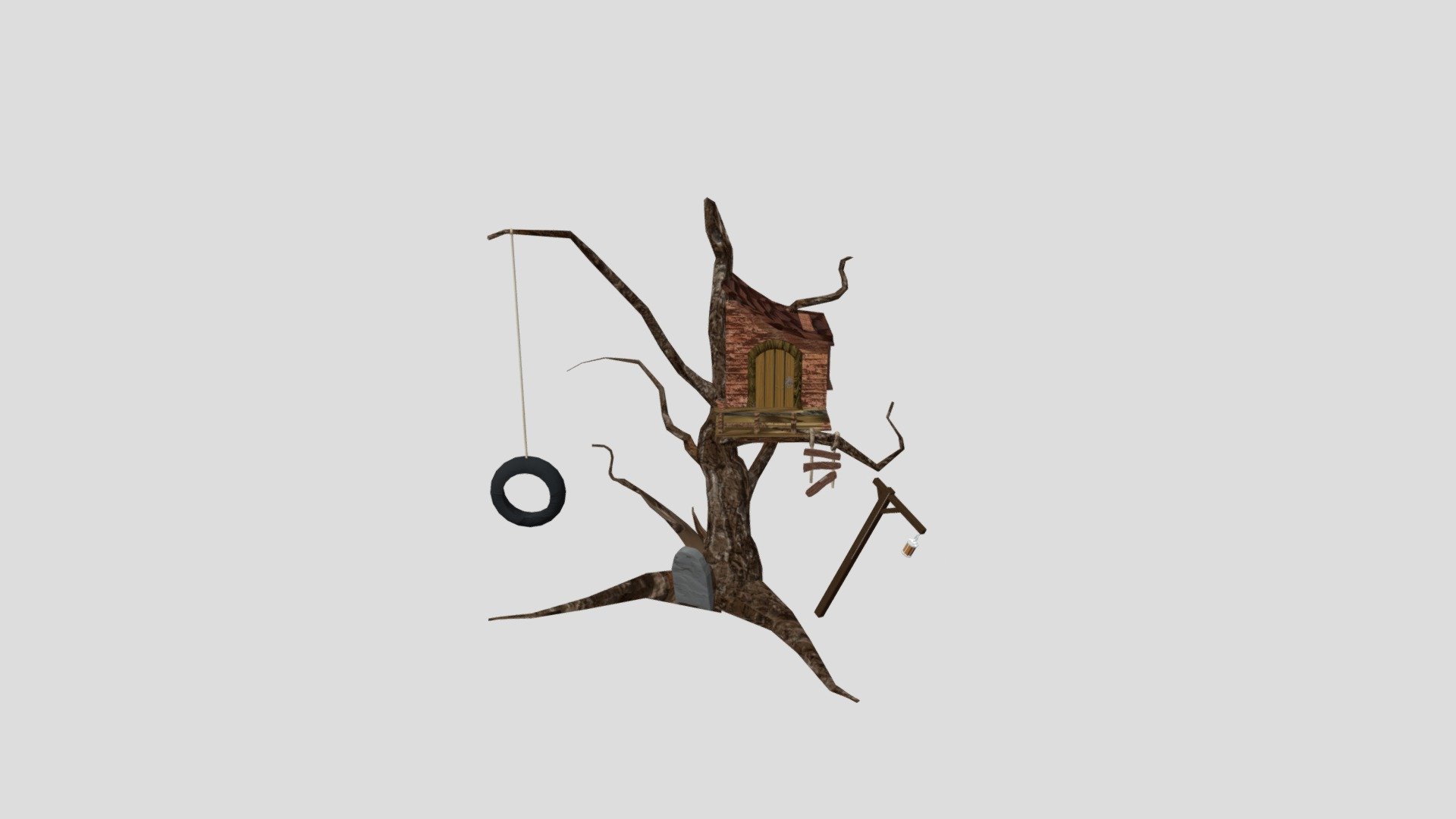 Textured Treehouse - 3D model by jtanke [dd30f81] - Sketchfab