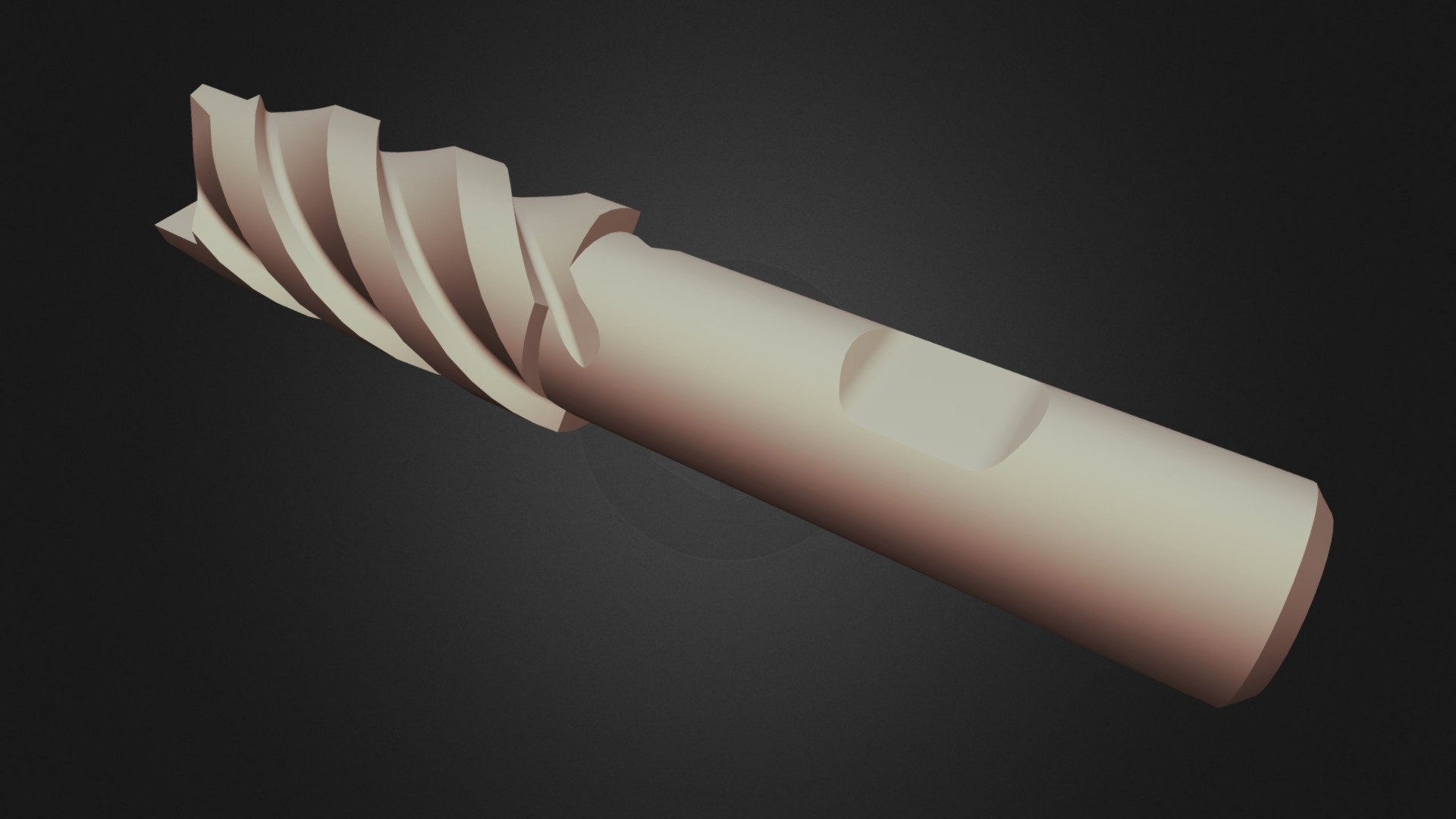 20mm Metric Single End Mill - 4 flutes - Buy Royalty Free 3D model by ...