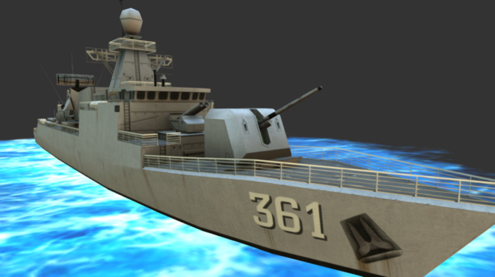 Corvette KRI Fatahillah 361 Class - 3D model by lademadane [dd330ea ...