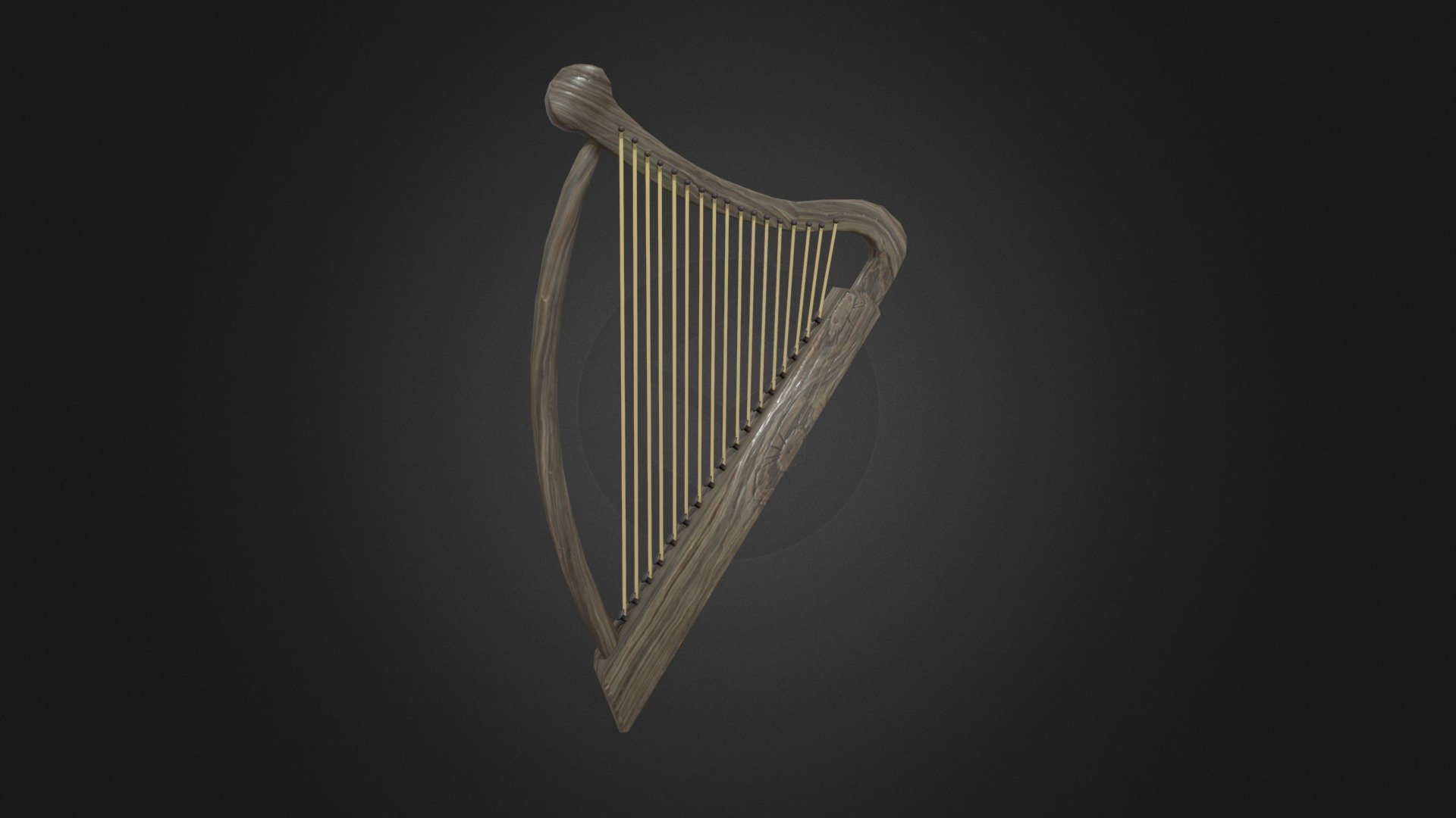 Wooden harp - 3D model by Eijfij [dd33e7d] - Sketchfab