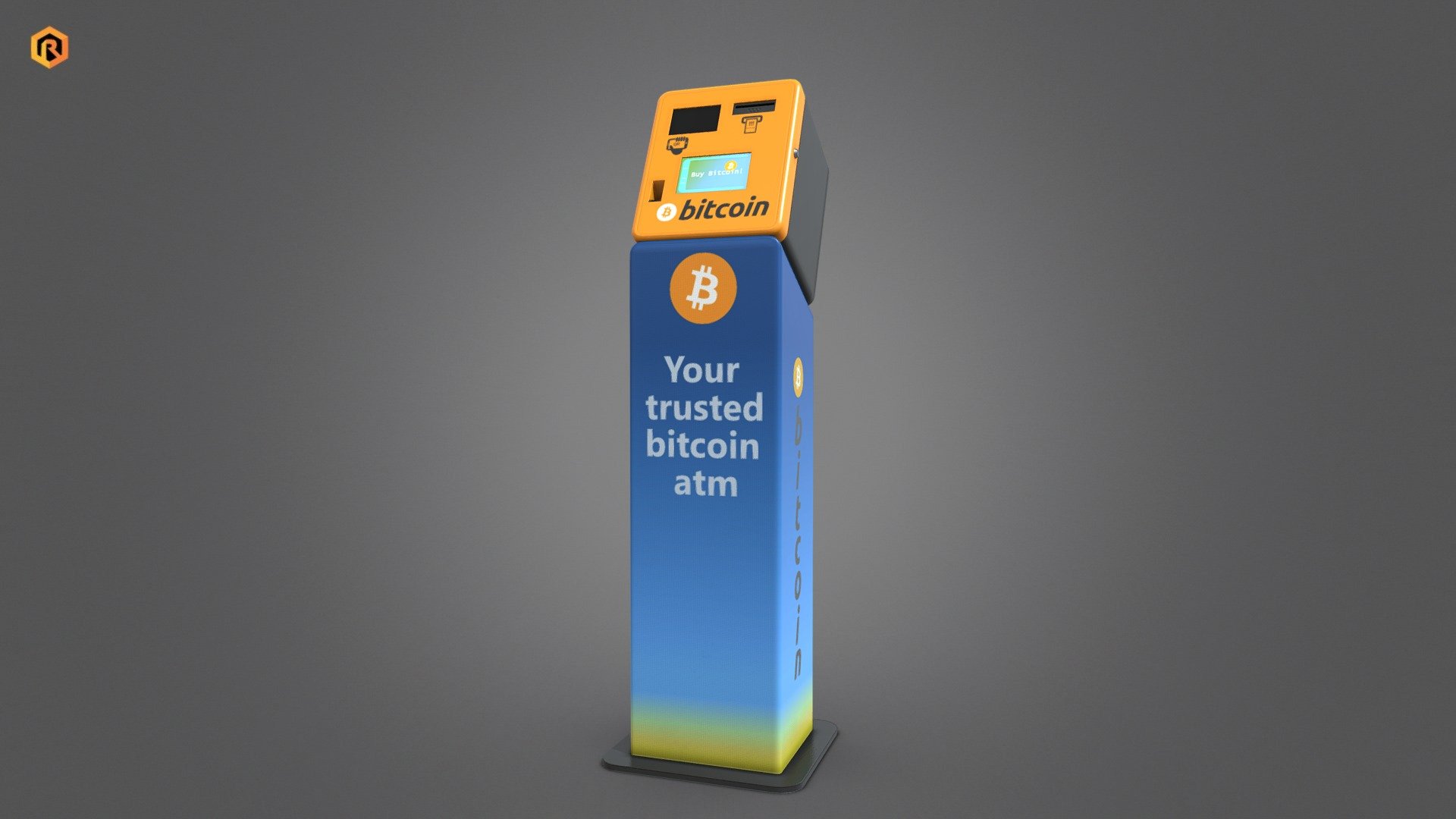 Bitcoin ATM - Download Free 3D model by Rescue3D Assets (@rescue3d ...