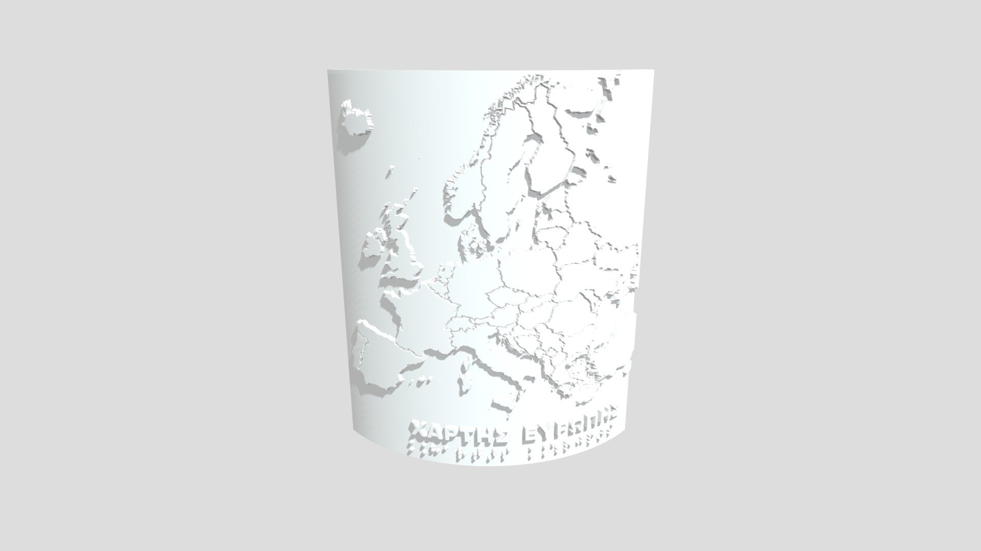 Europe Map with braille label - Download Free 3D model by kyriaki ...