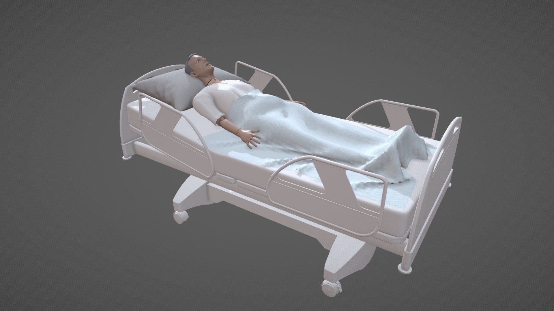 Rigged hospital dummy model - ready for training - Buy Royalty Free 3D ...