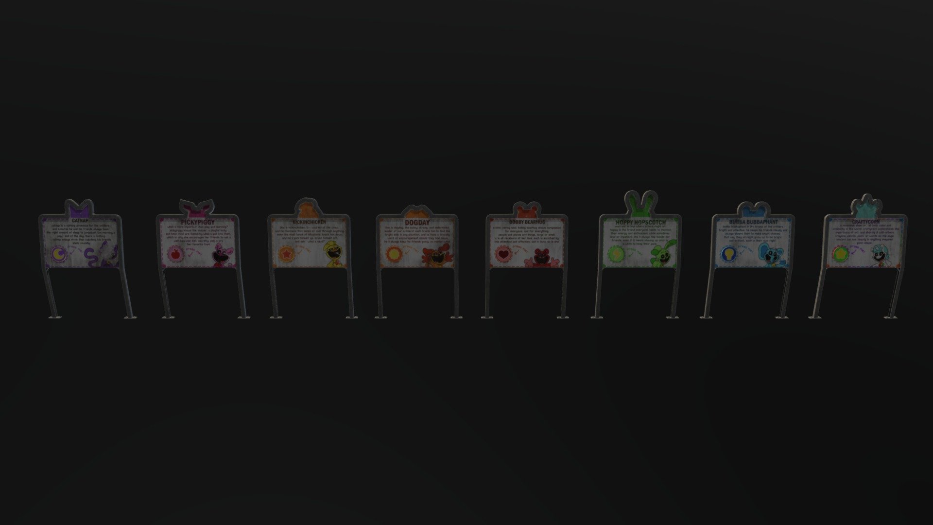 Critter Signs | Poppy Playtime Chapter 3 - Download Free 3D model by ...