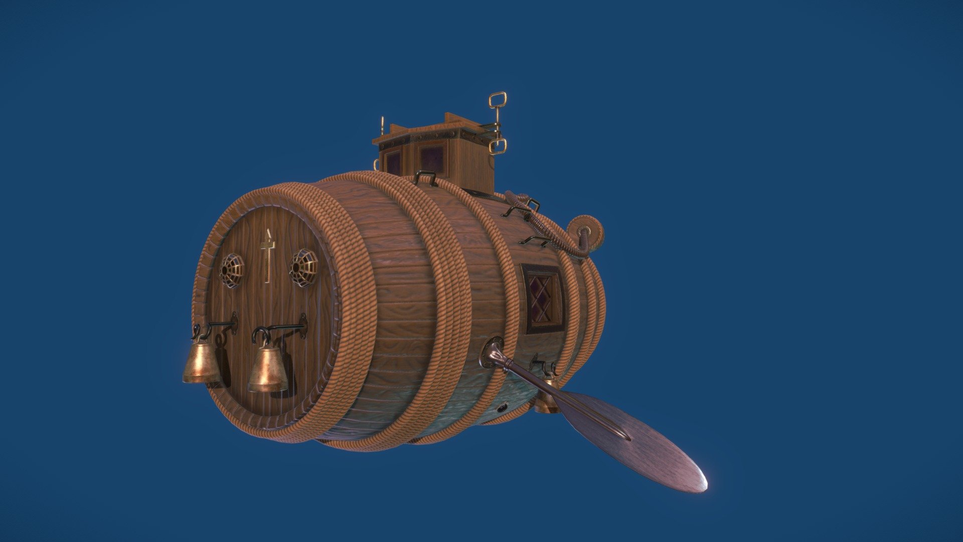 Barrel Submarine - 3D model by slushbox [dd42816] - Sketchfab