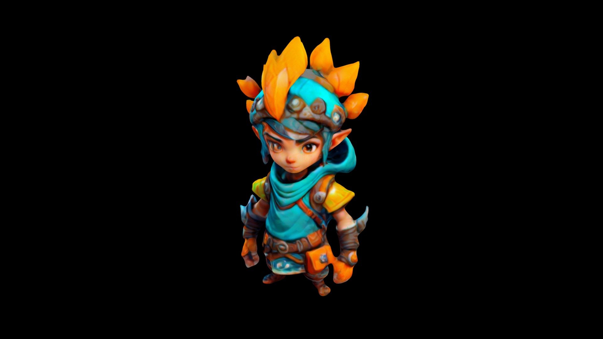 a cartoon illustration of a boy dressed in blue - Download Free 3D ...