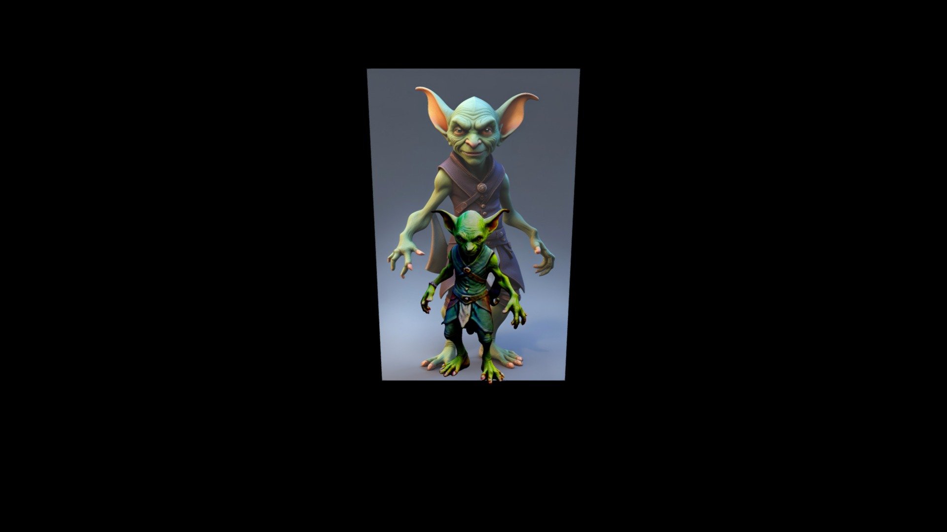 a of a cartoon character with a green face, stu - Download Free 3D ...