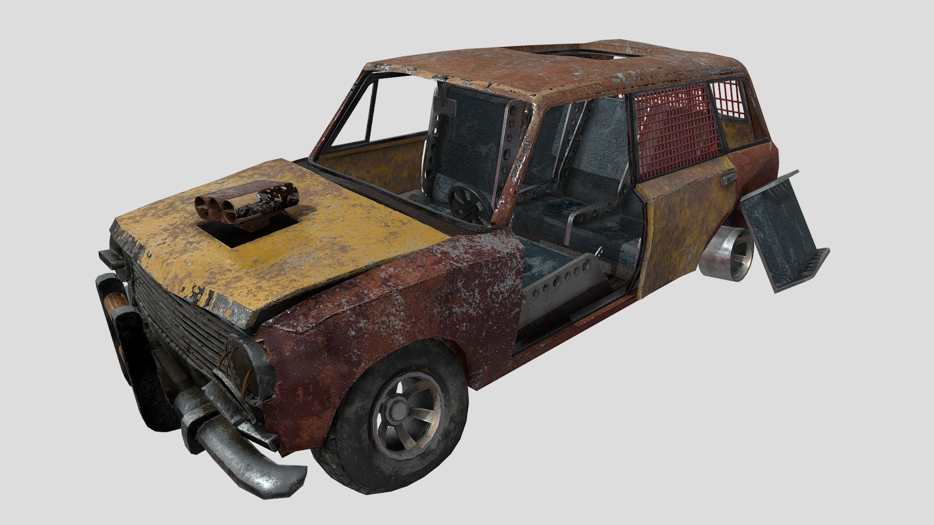 Broken Lada - 3D model by PaulaSagrera [dd49c55] - Sketchfab