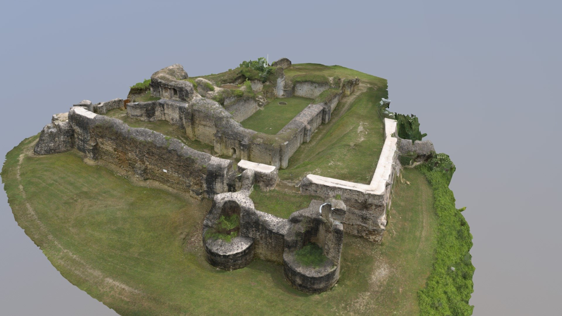 Ivry-la-Bataille castle ruins, France - 3D model by jonlab [dd585cc ...