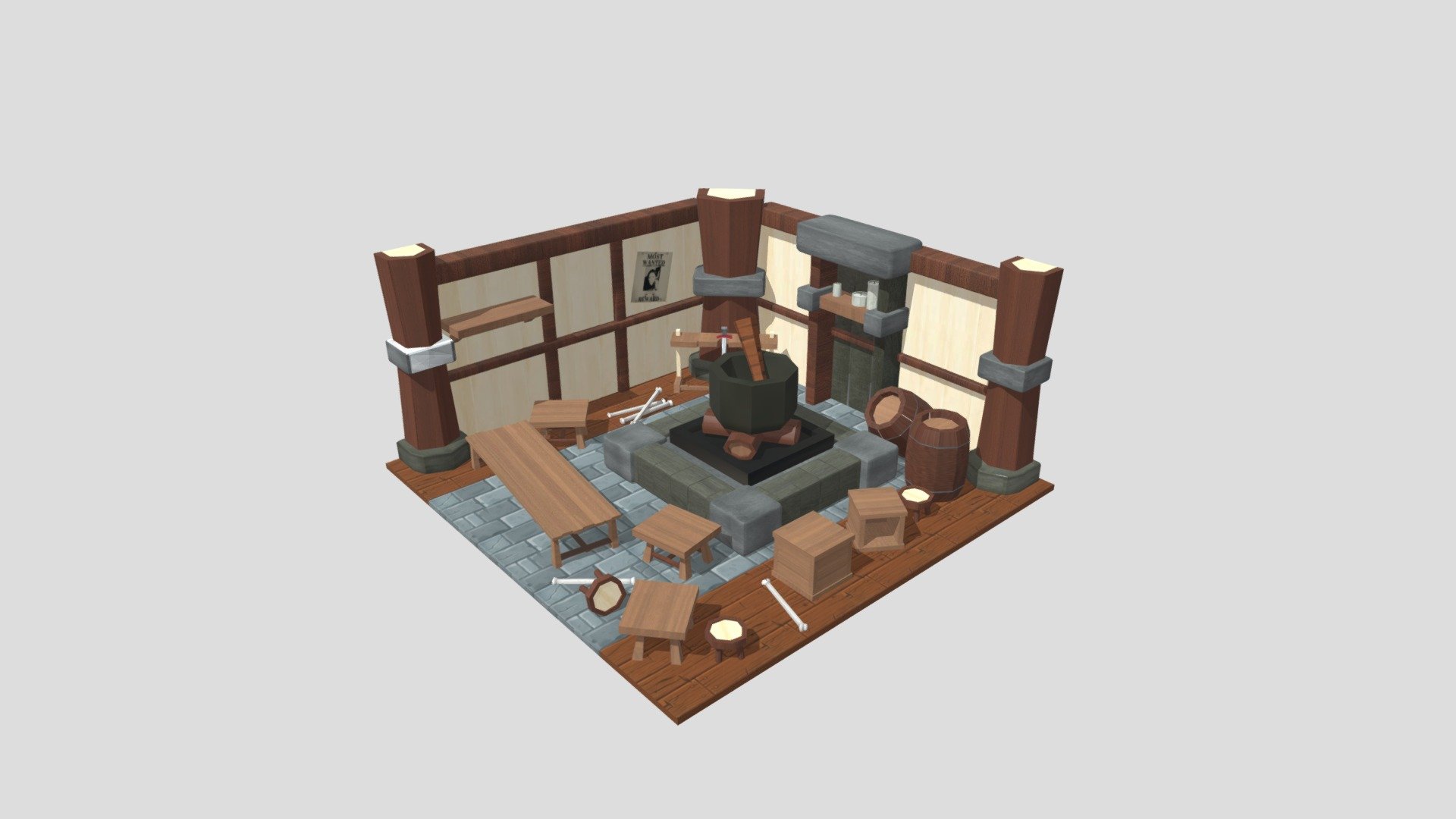CA2 3D Asset Creation Modular Room - 3D model by vickachulol [dd5f8ca ...