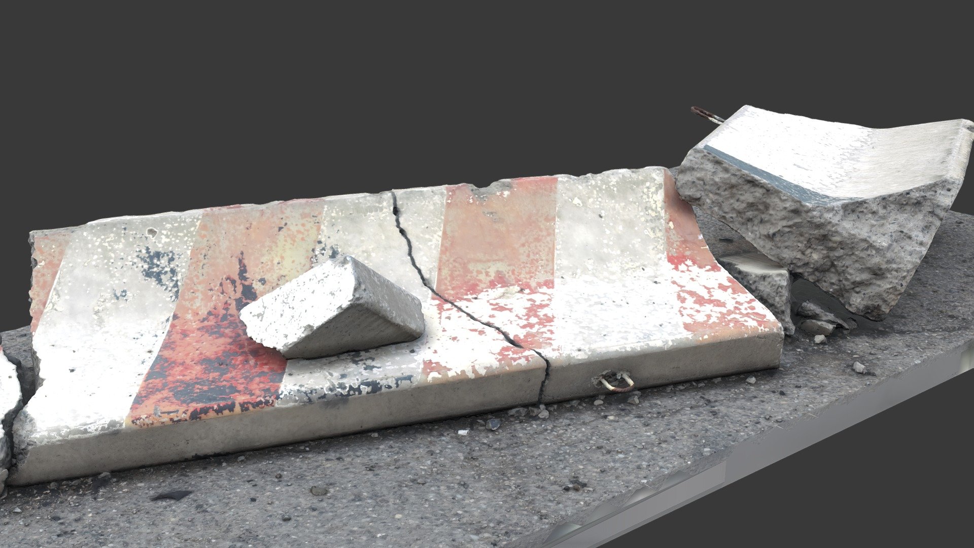 Concrete Divider Red - Download Free 3D model by zhoslenmakoev ...